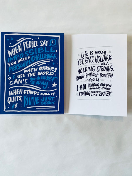 When People Say Impossible You Hear A Personal Challenge Greeting Card ...